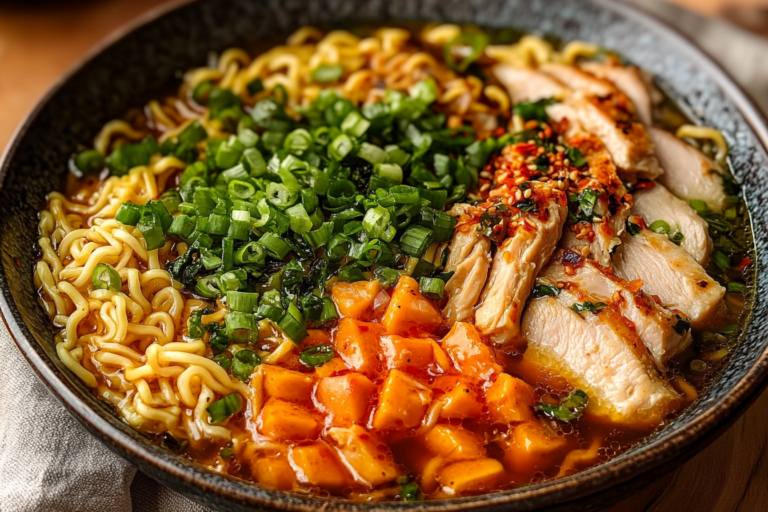 Ginger Chicken Ramen Bowl - recipesman