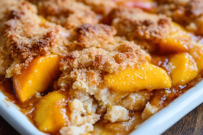 Easy Peach Cobbler - recipesman
