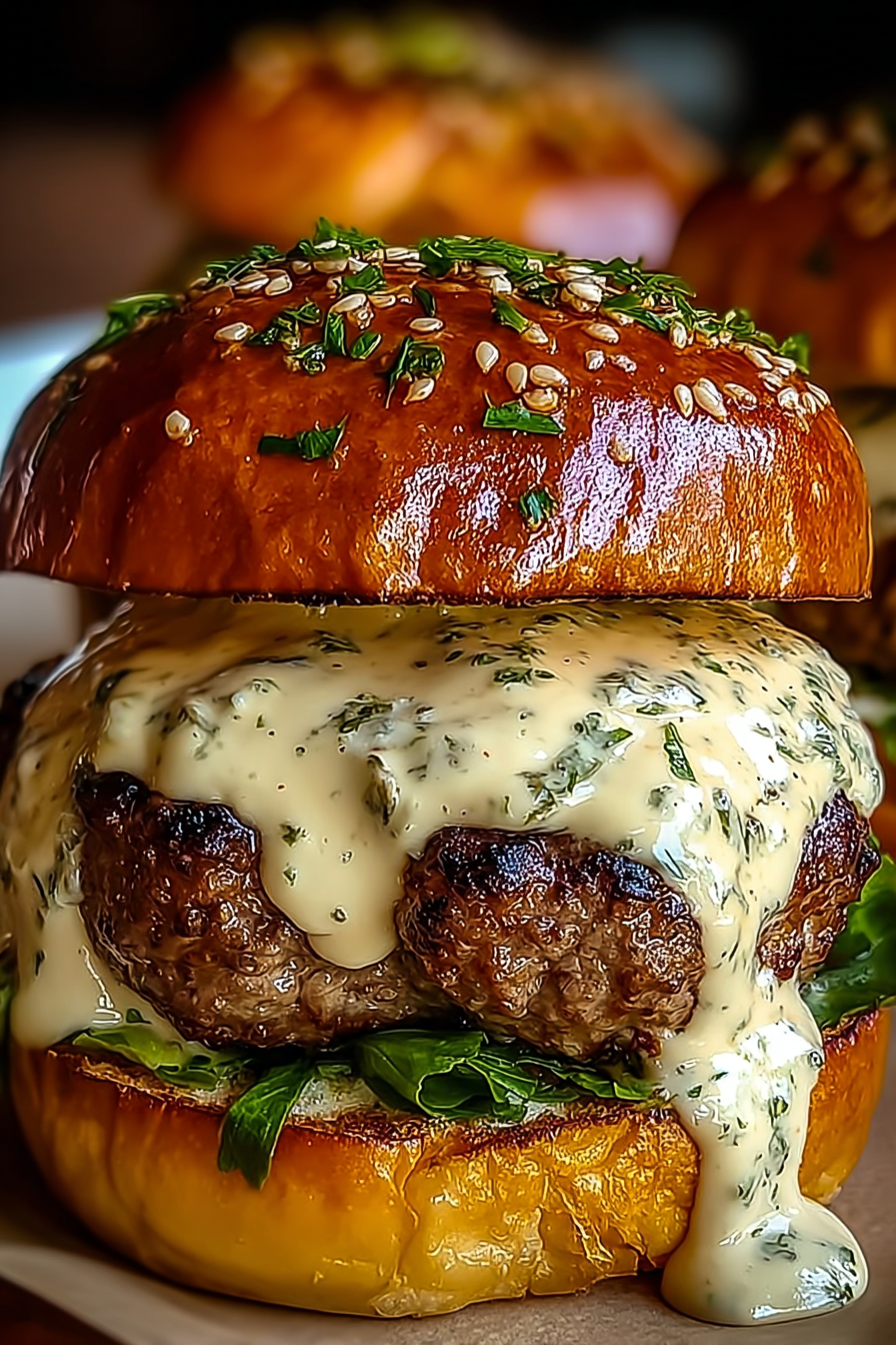 Garlic Overload Burgers - recipesman